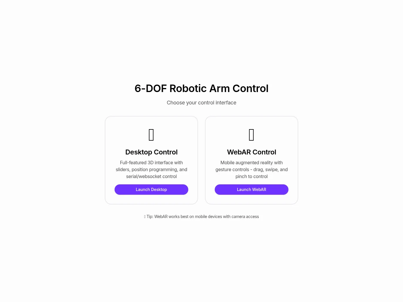 Interactive Augmented Reality 6-Axis Robotic Arm Web Controller (Remix) (Remix) (Remix)