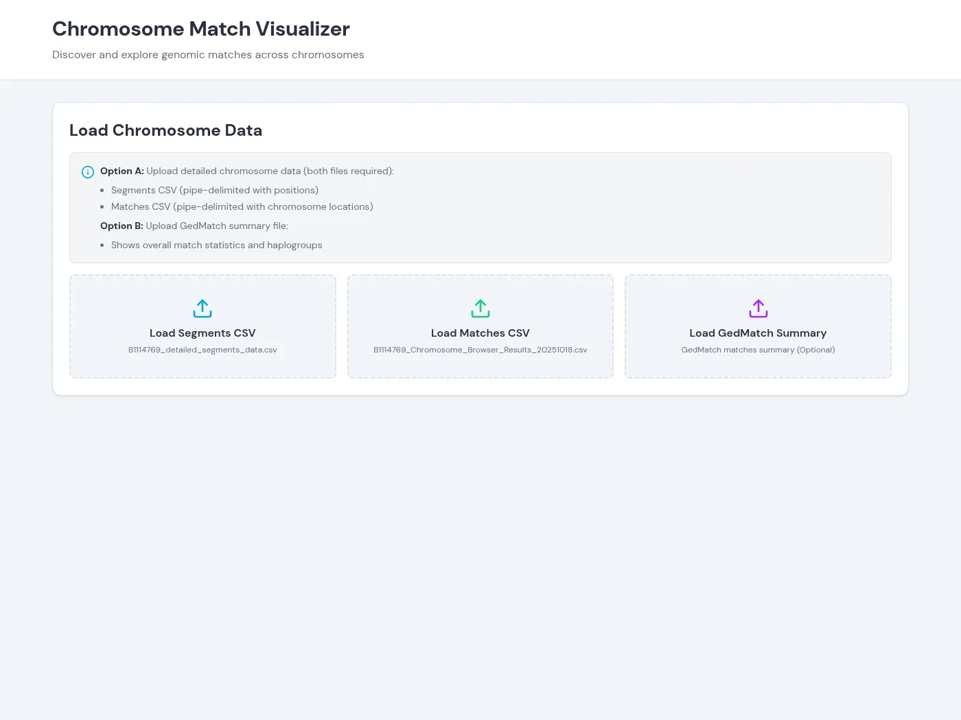 Interactive Chromosome Match Visualizer