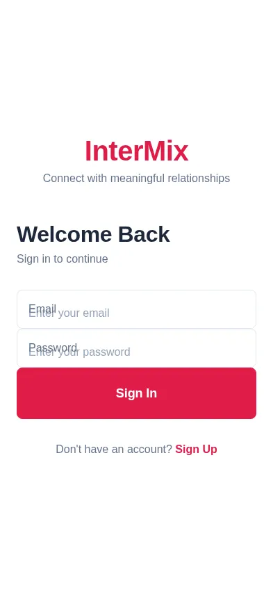 InterMix Dating App