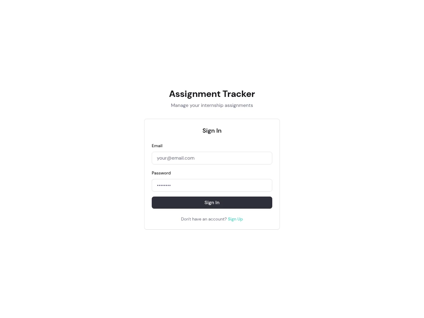 Intern Assignment Tracker