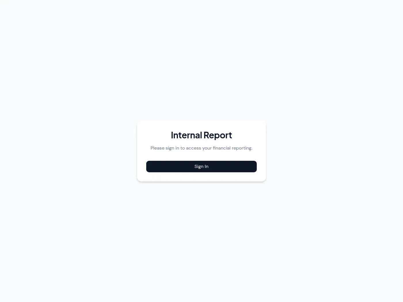 Internal Report