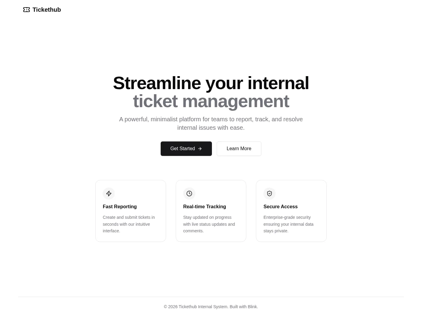 Internal Ticket System
