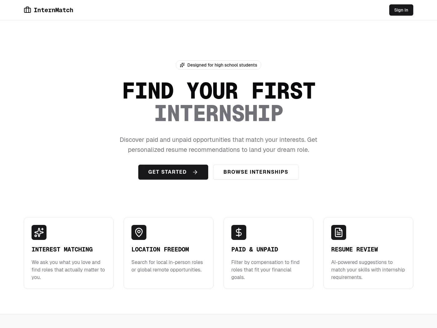 InternMatch Explorer