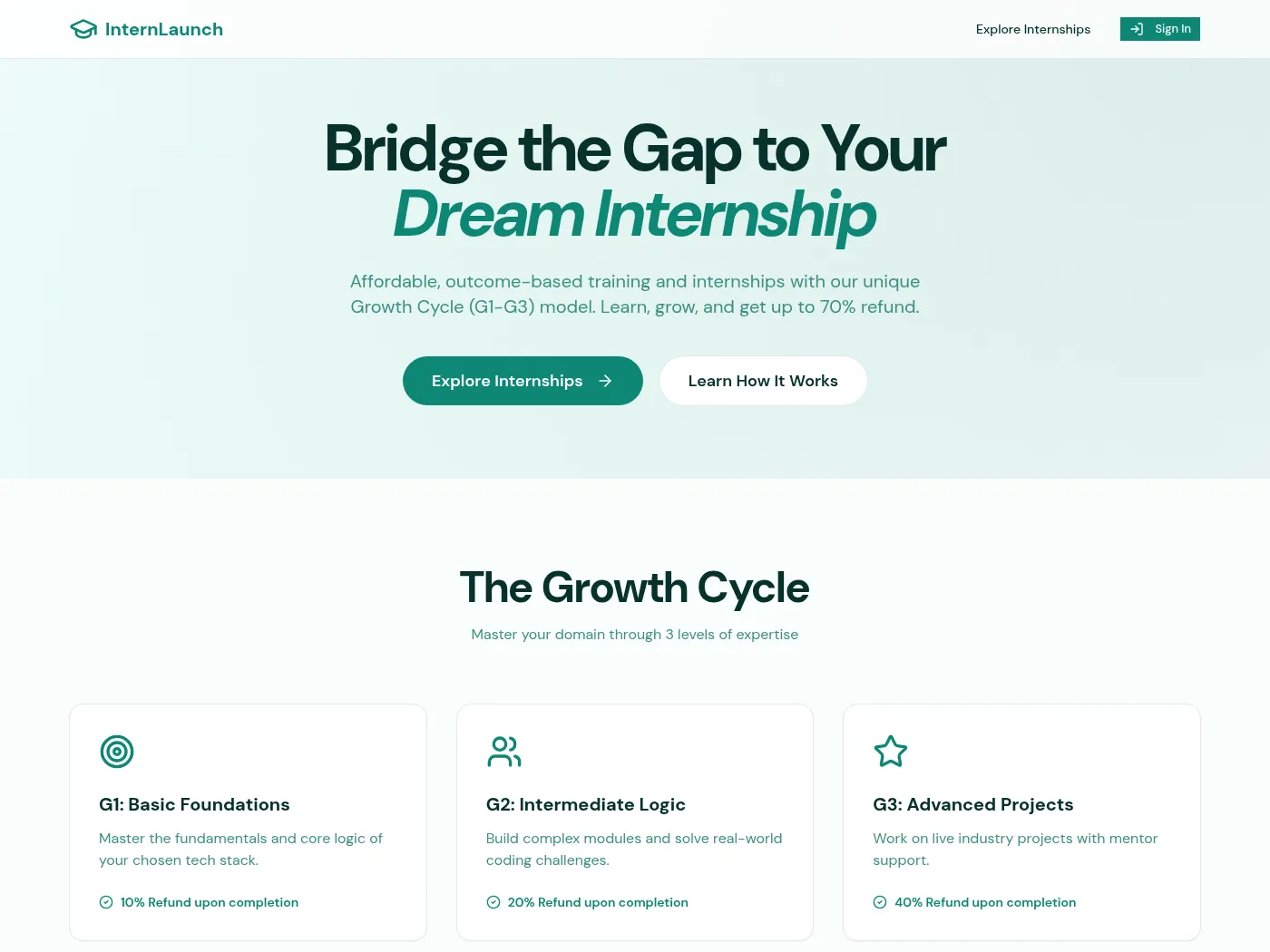 InternLaunch Portal