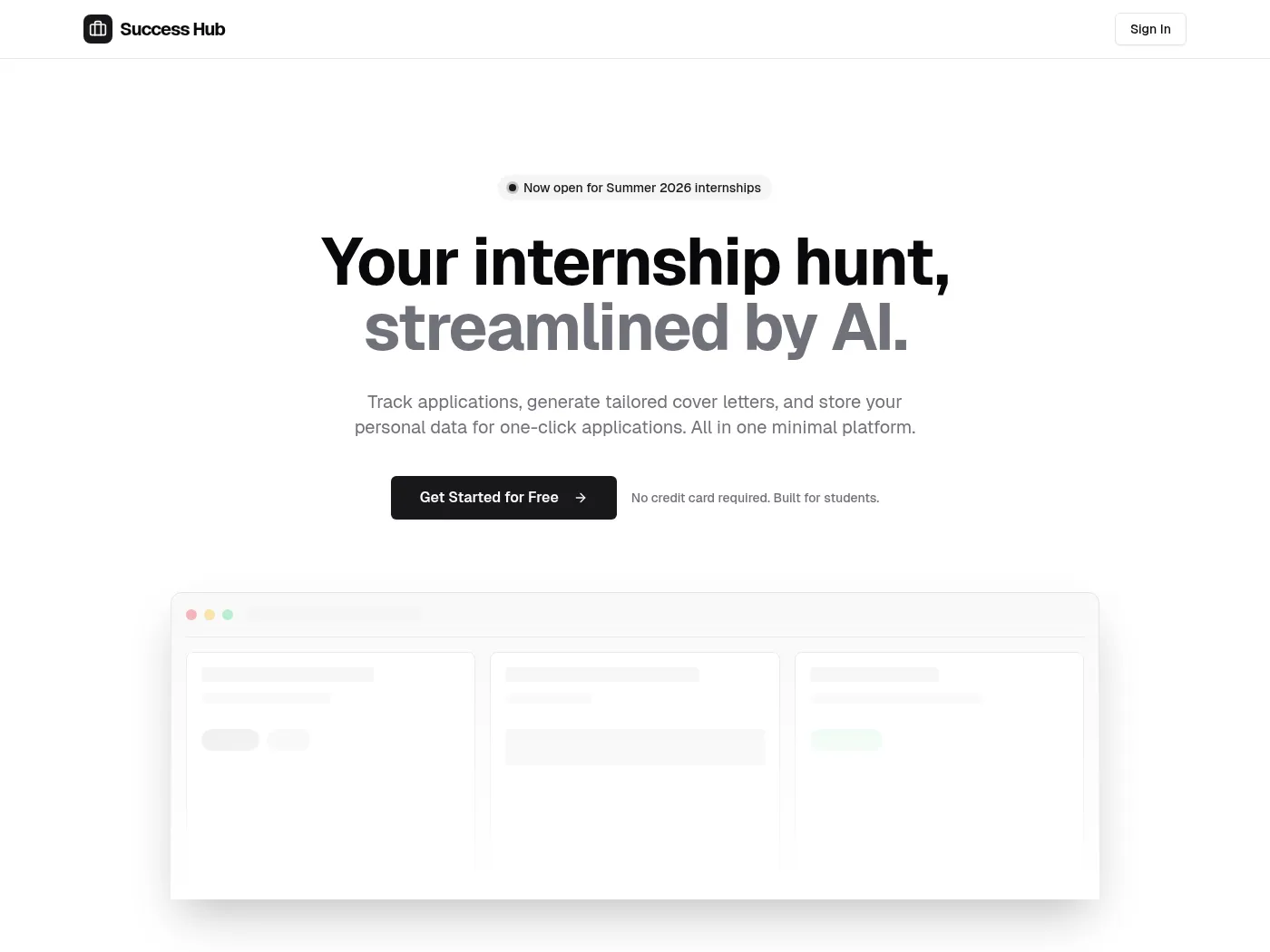 Internship Success Hub
