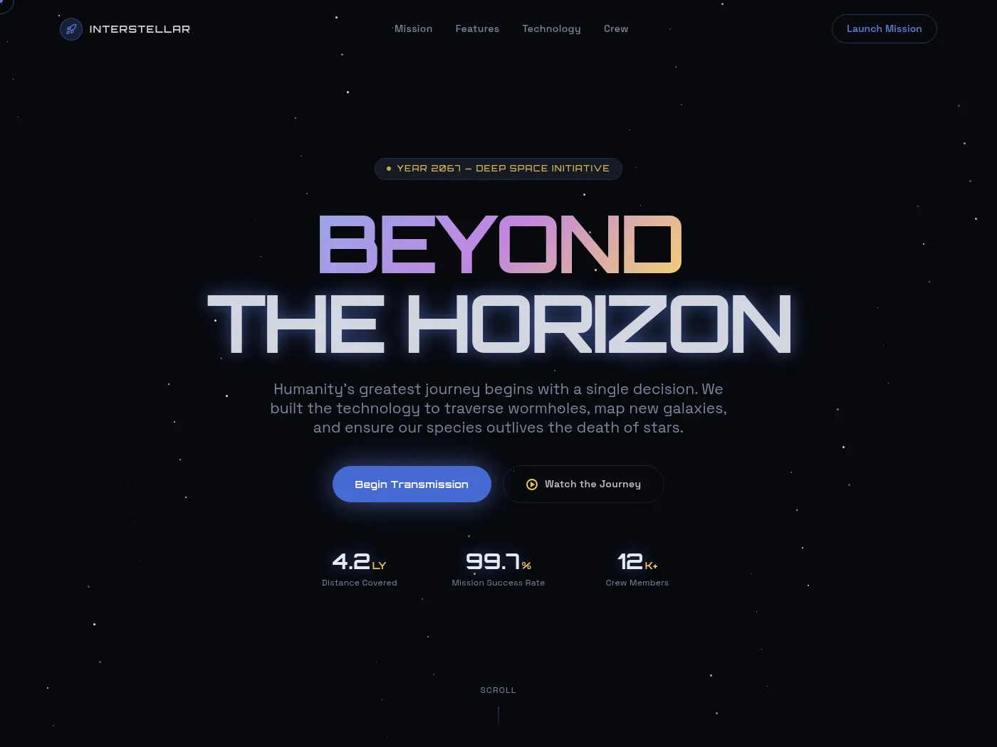 Interstellar Space Landing