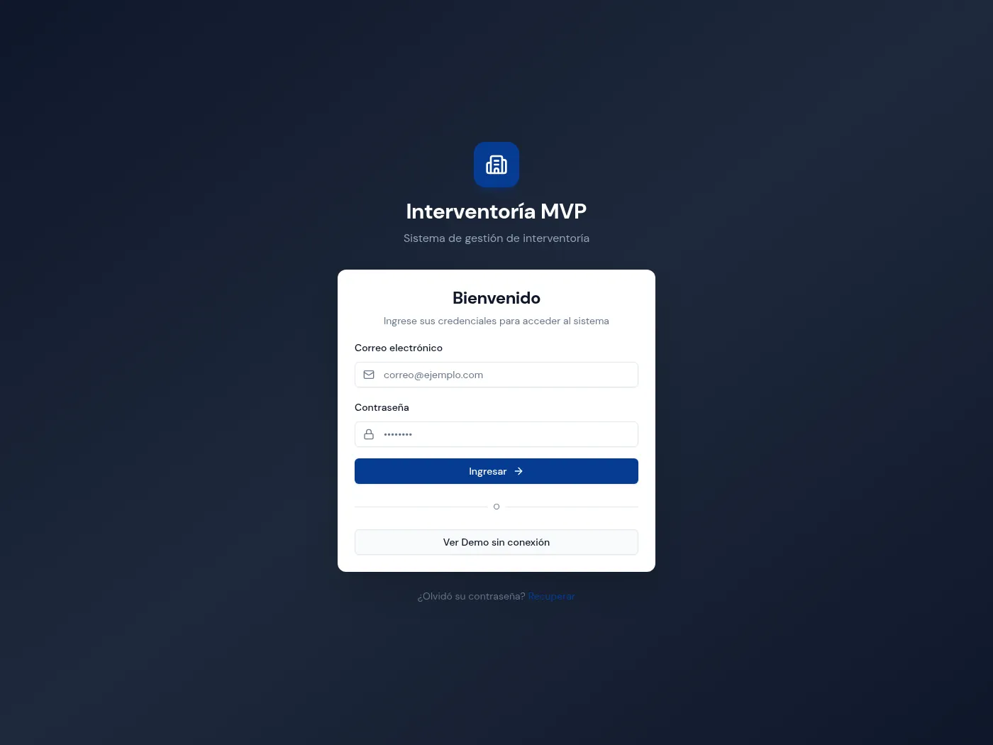 Interventoría MVP Suite