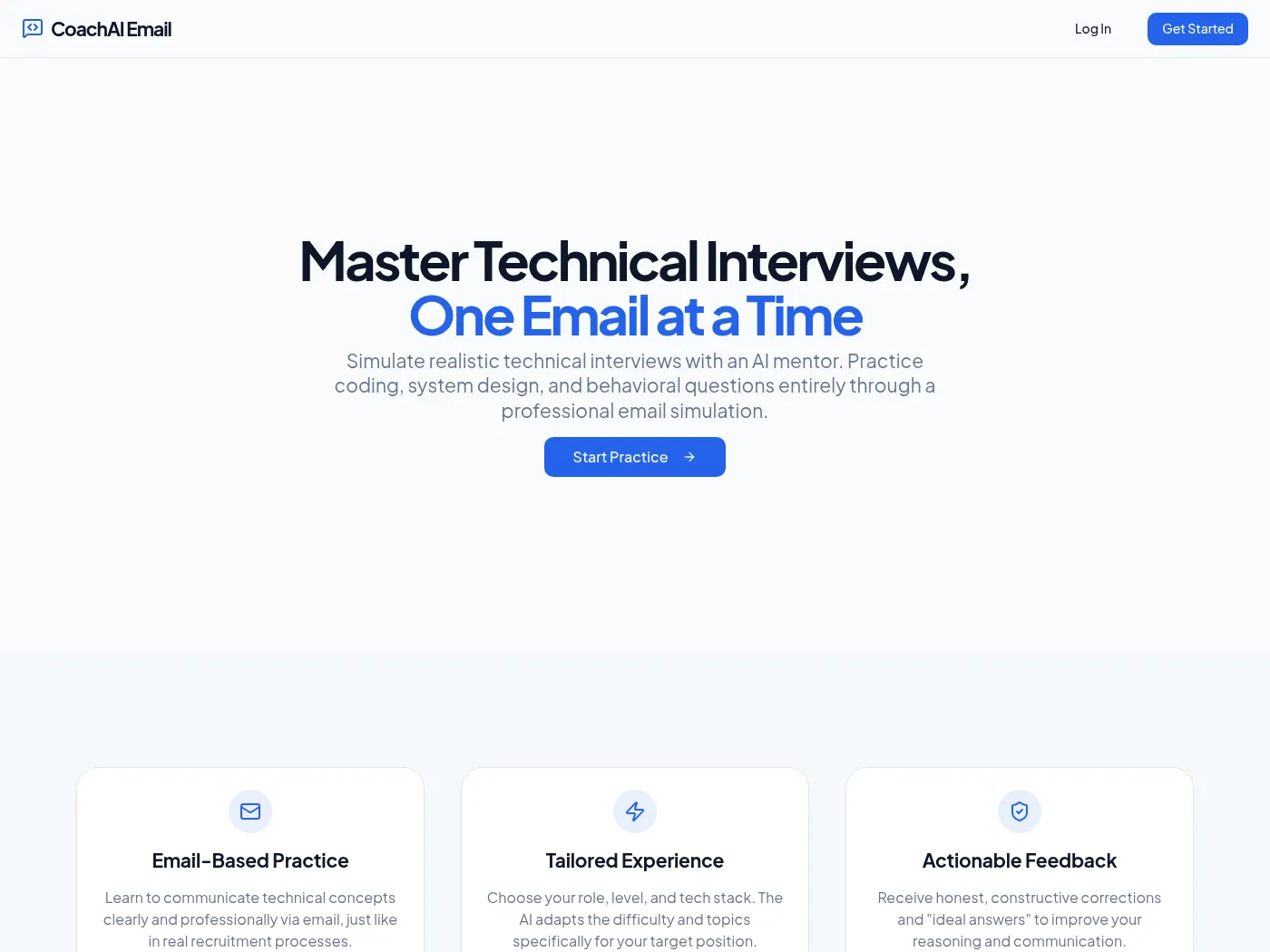 Tech Interview Email Coach