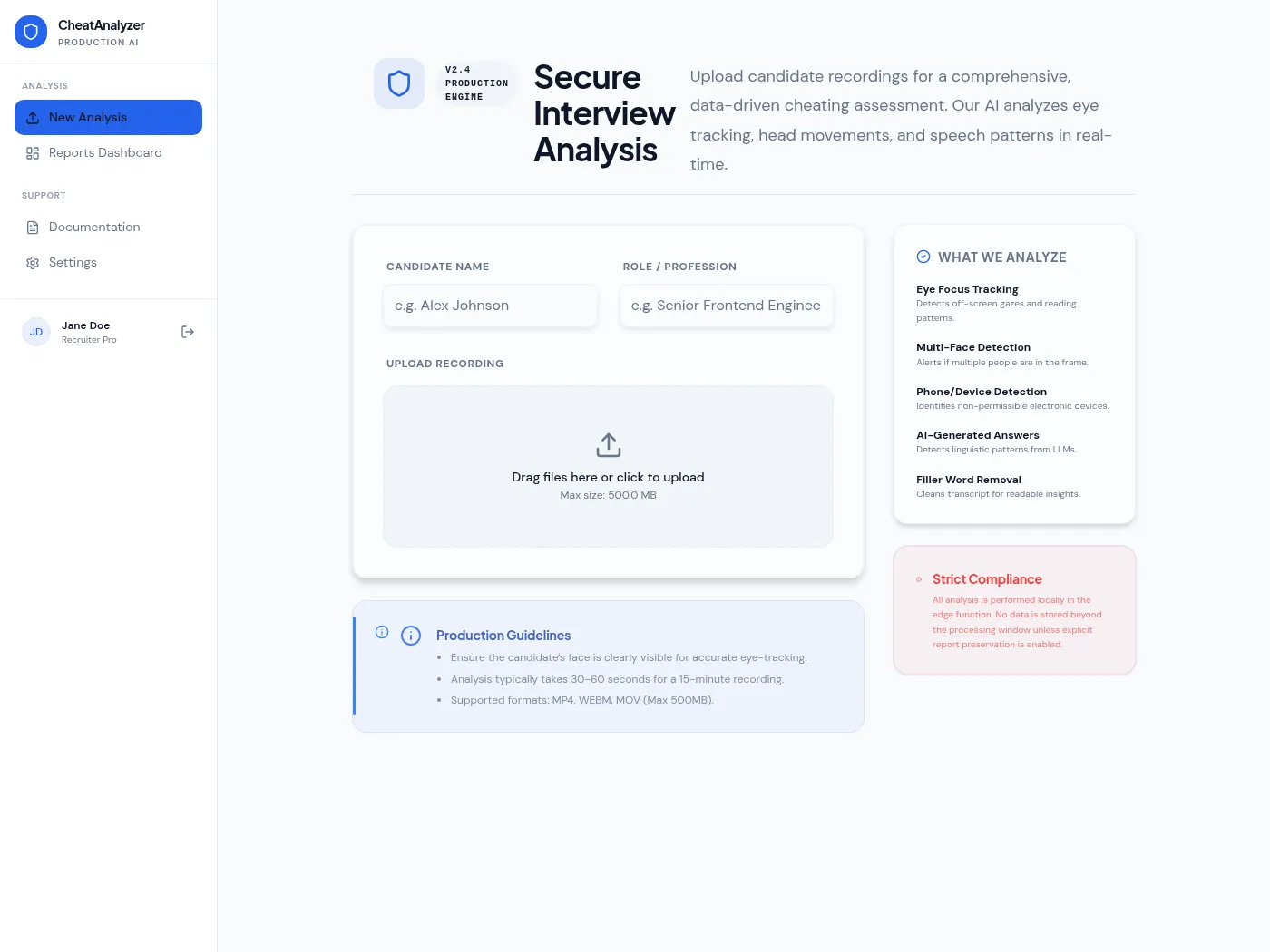 Interview Cheat Analyzer