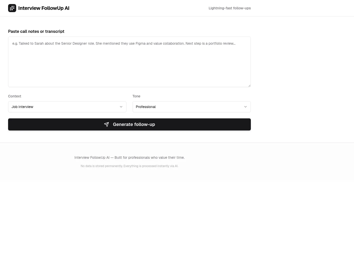 Interview FollowUp AI