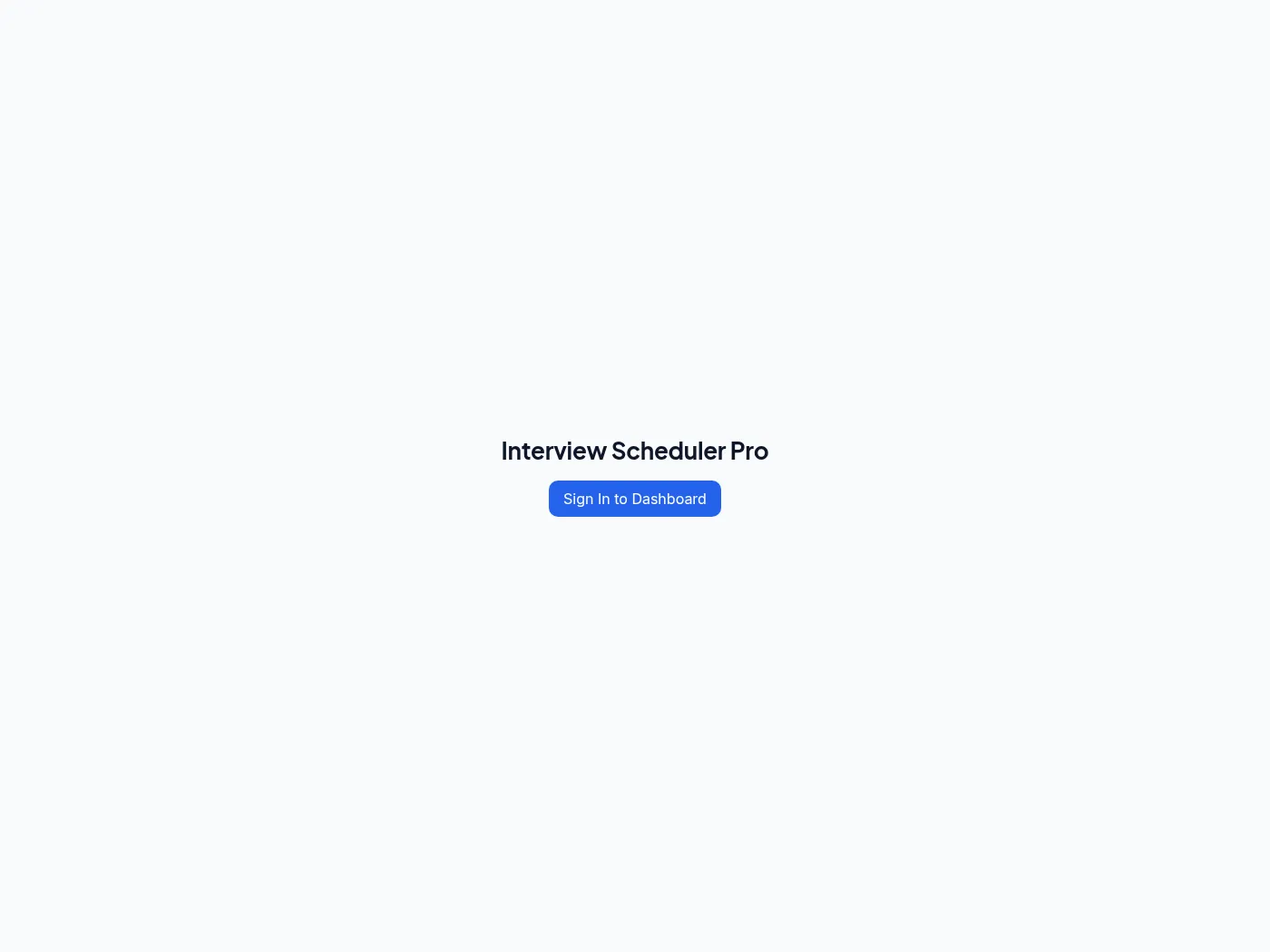 Interview Scheduler Pro