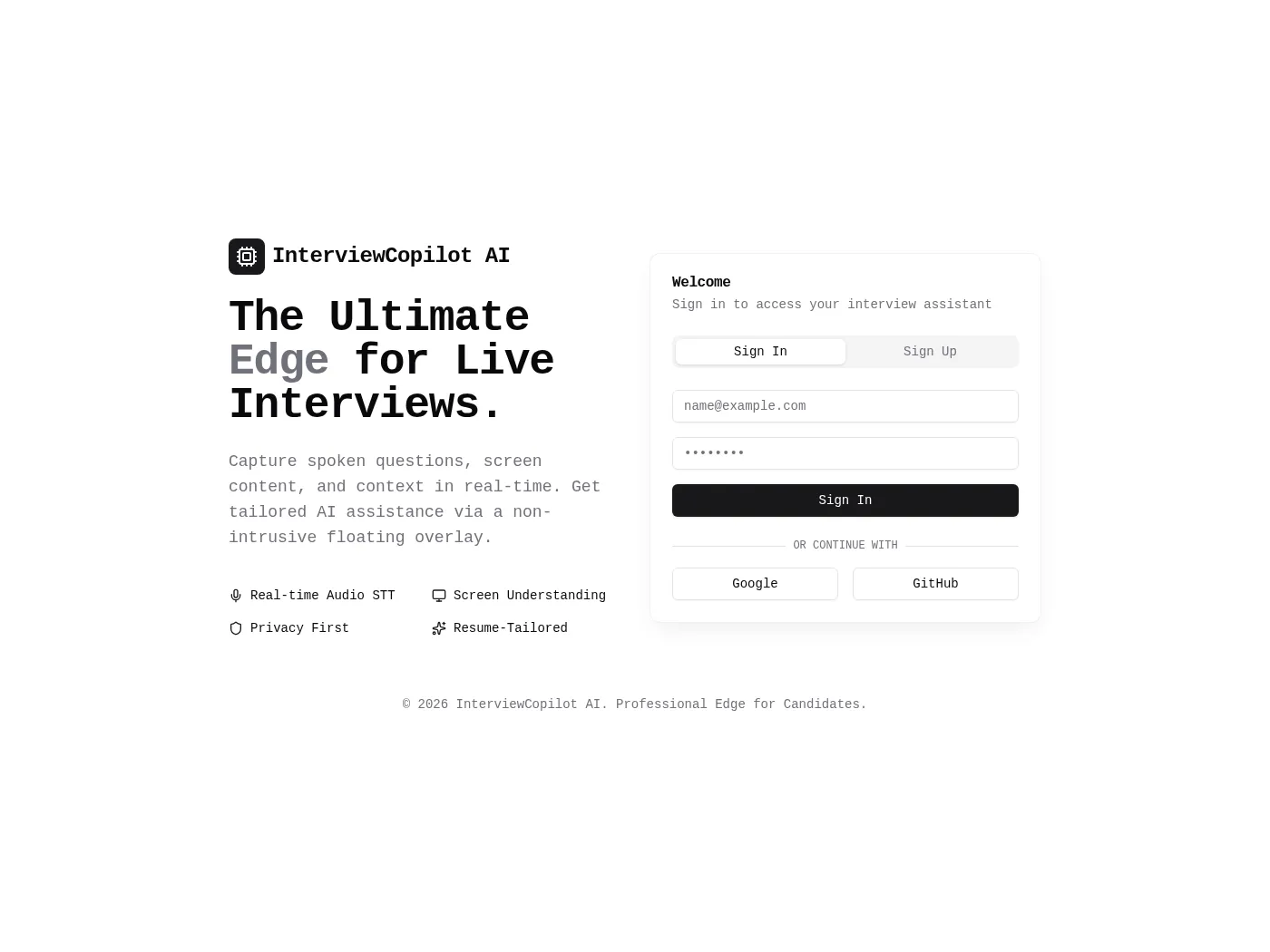 InterviewCopilot AI