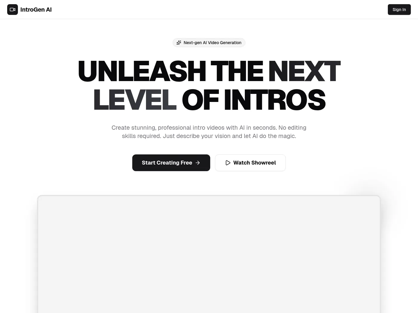Intro Video Generator