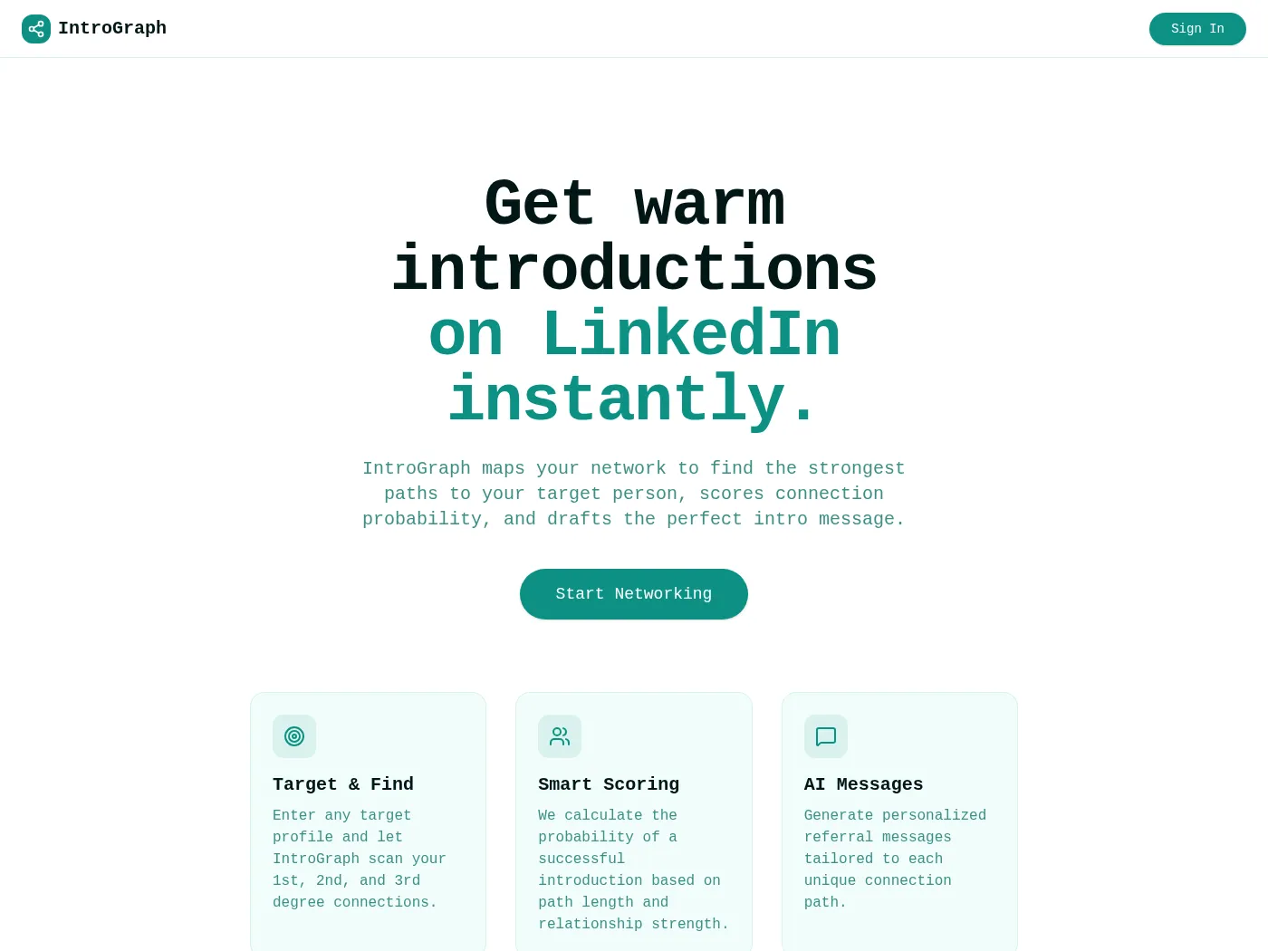 IntroGraph MVP Web App