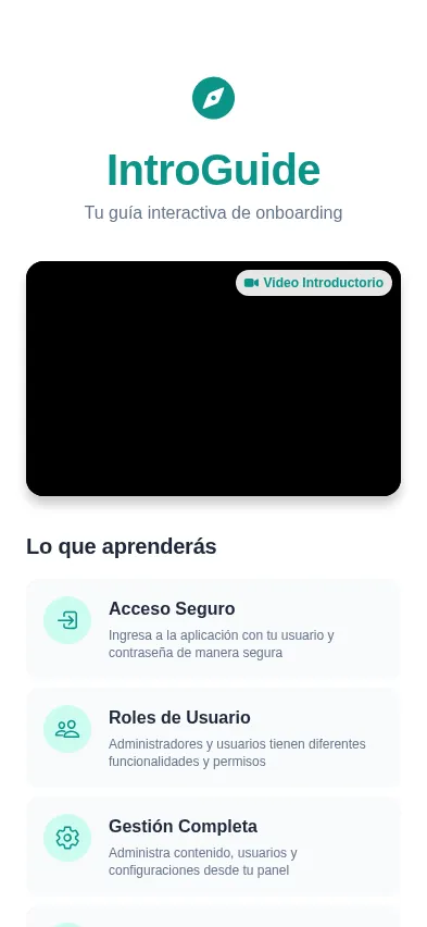 IntroGuide Mobile App