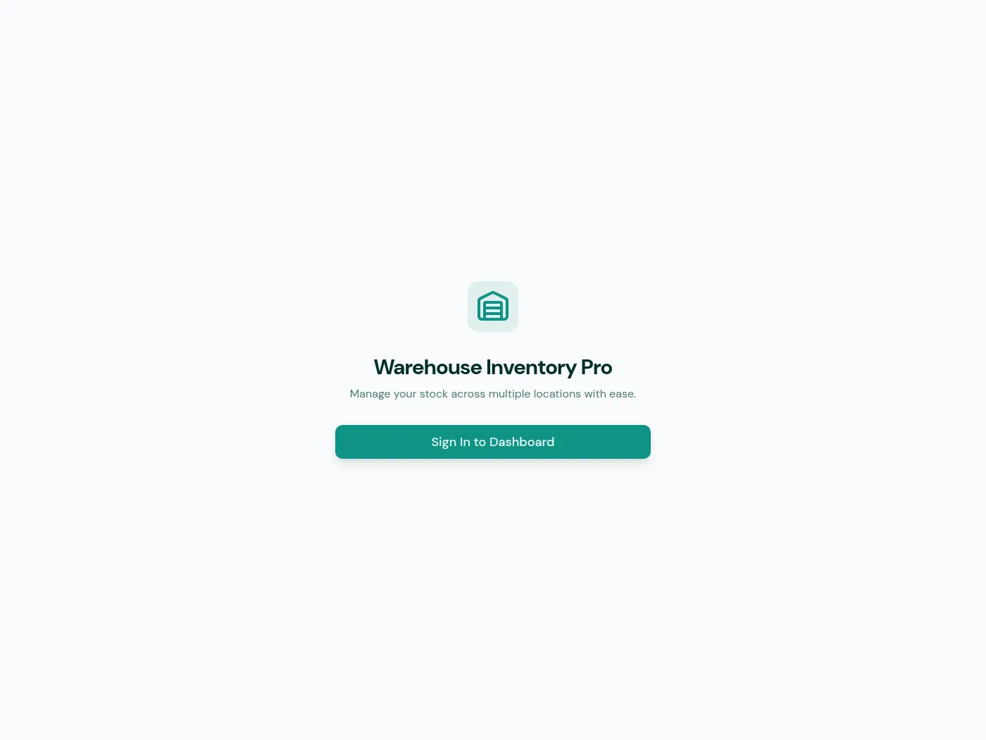 Warehouse Inventory Pro