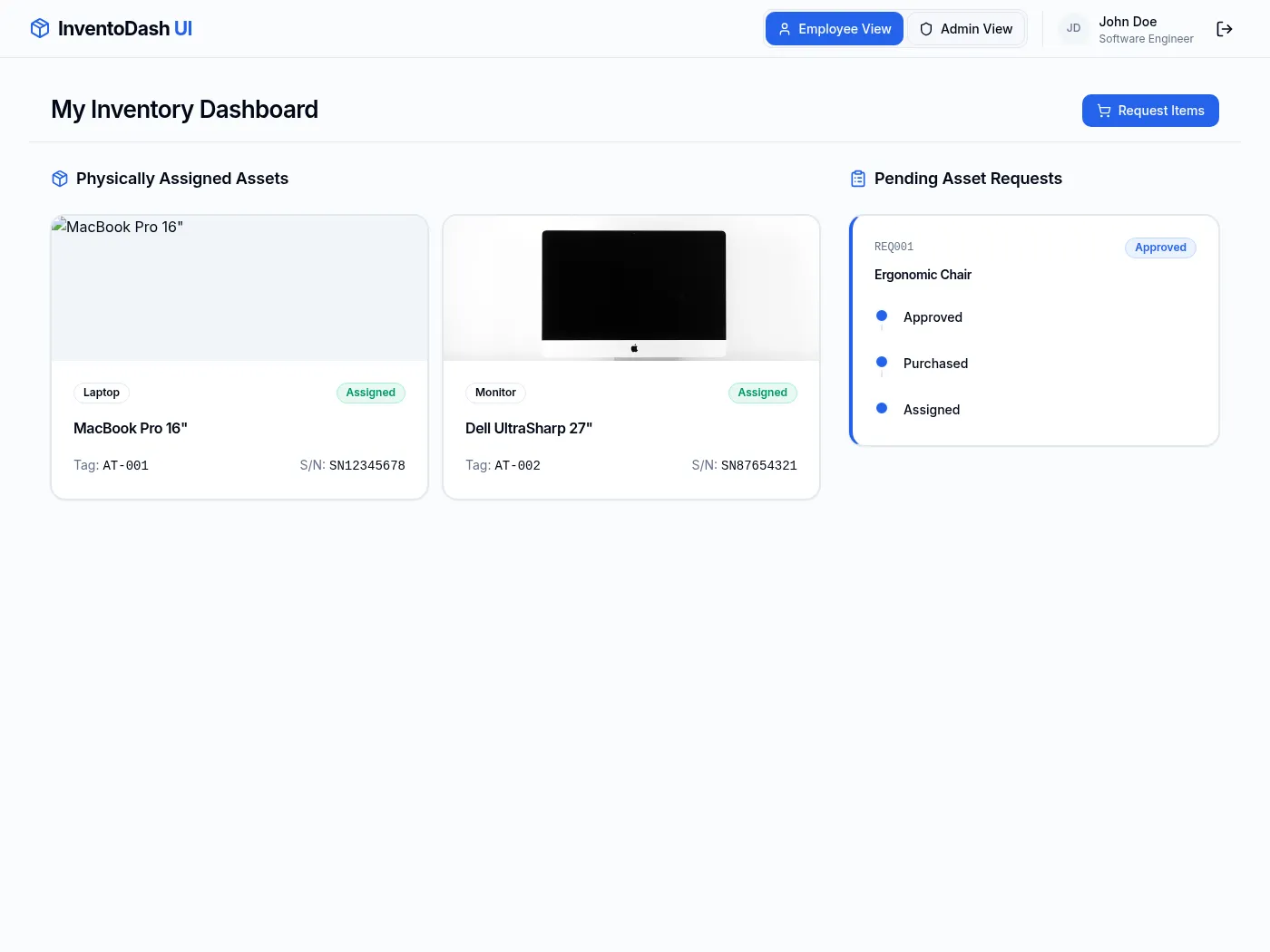 InventoDash UI