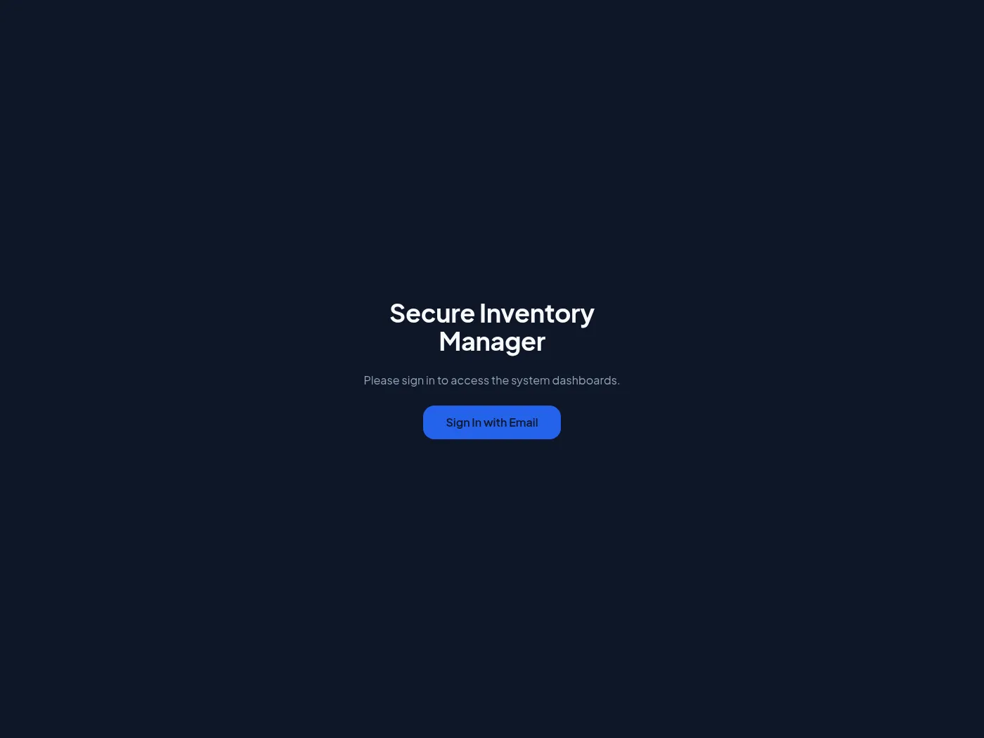 Secure Inventory Manager