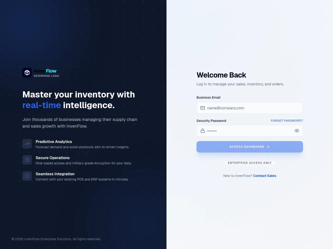 Inventory Login Portal