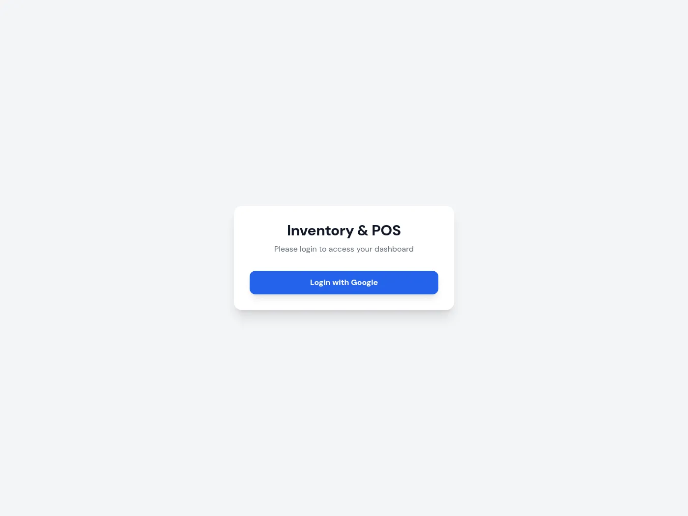 Inventory POS Full-Stack Upgrade