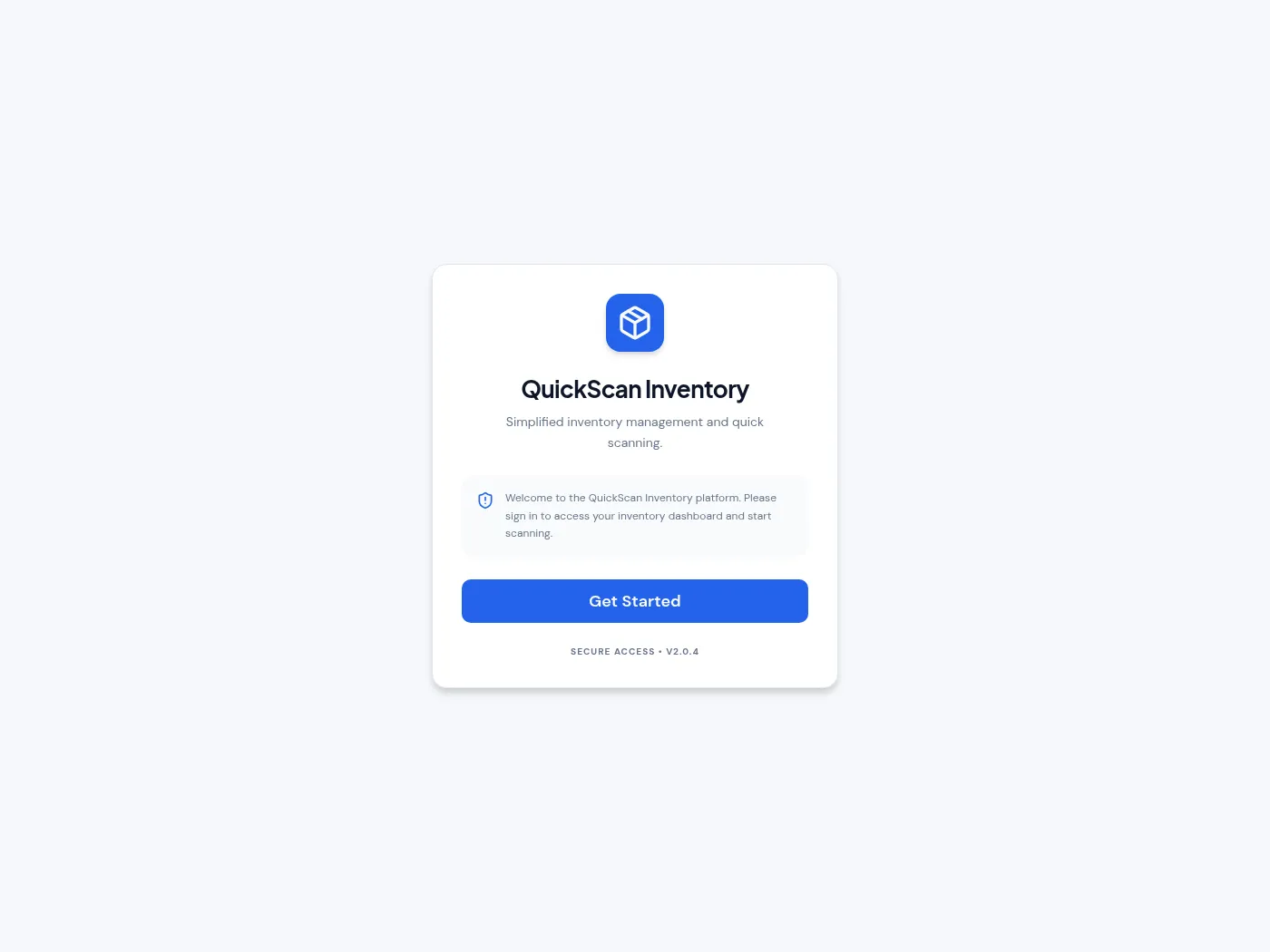 QuickScan Inventory App