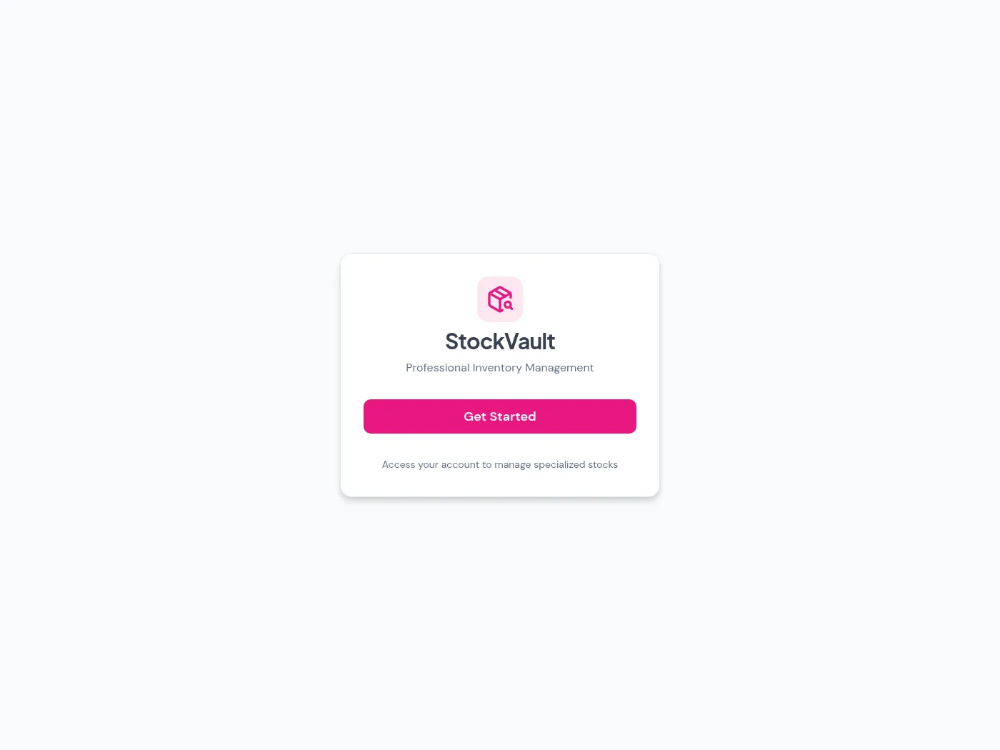 StockVault Inventory App