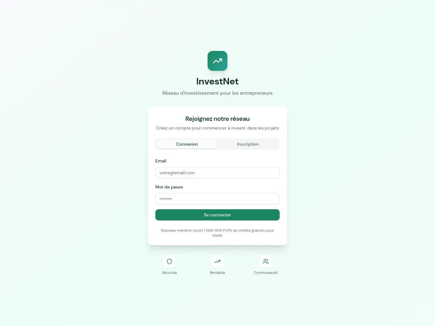 InvestNet Business App