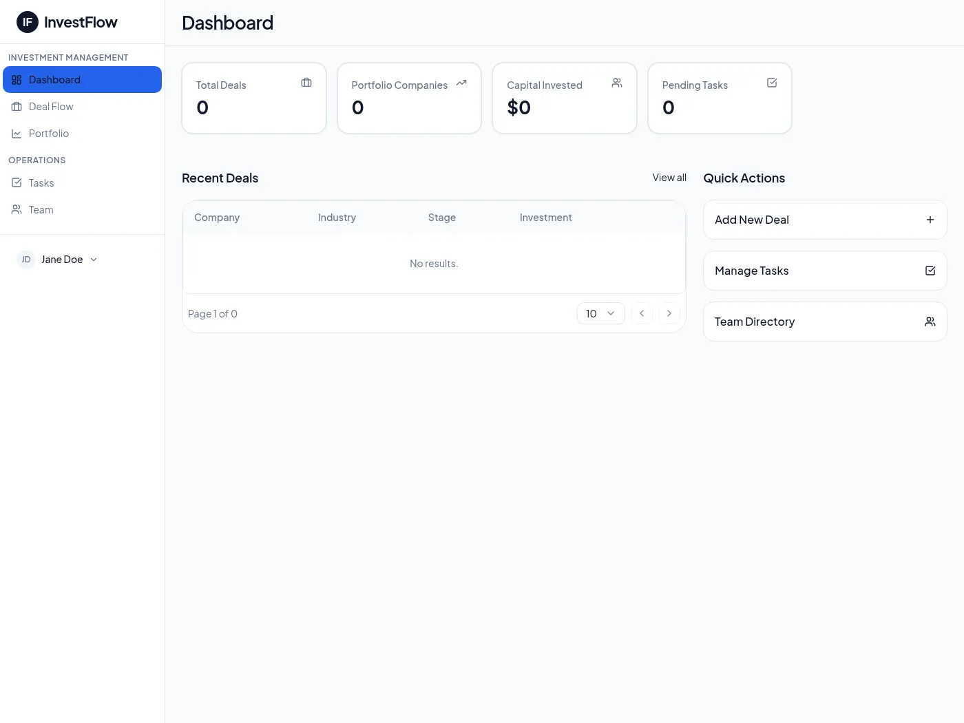 InvestFlow CRM Suite