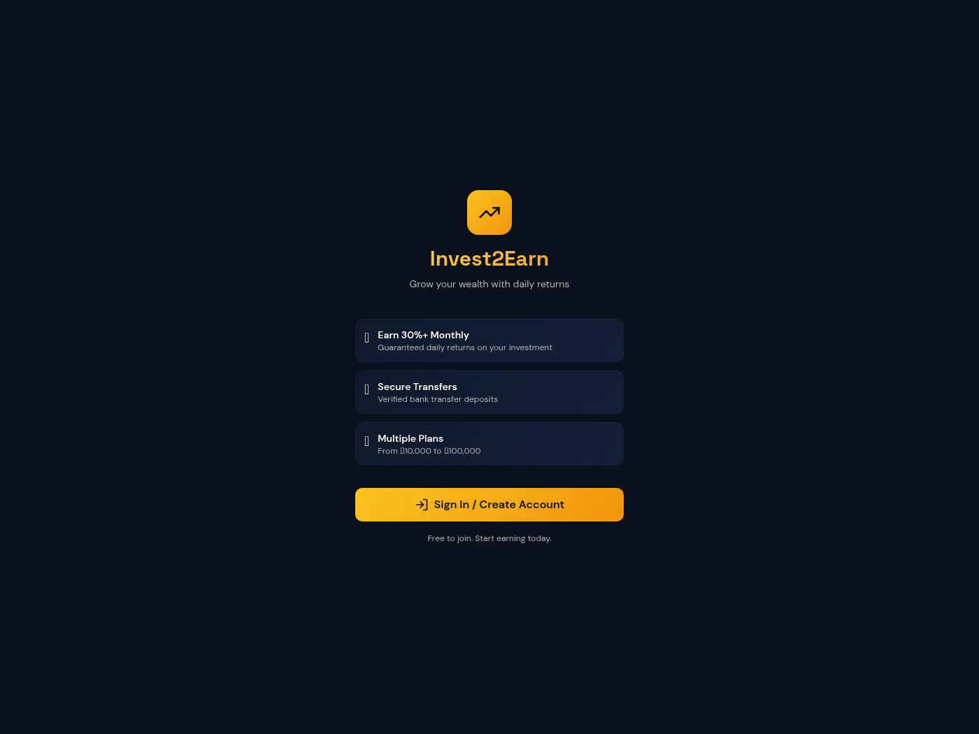 Invest2Earn Platform