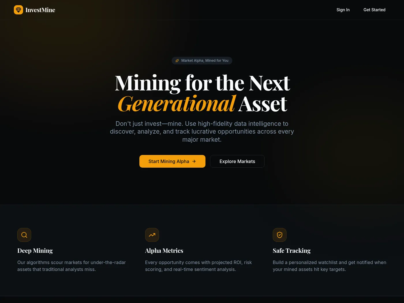 InvestMine Platform