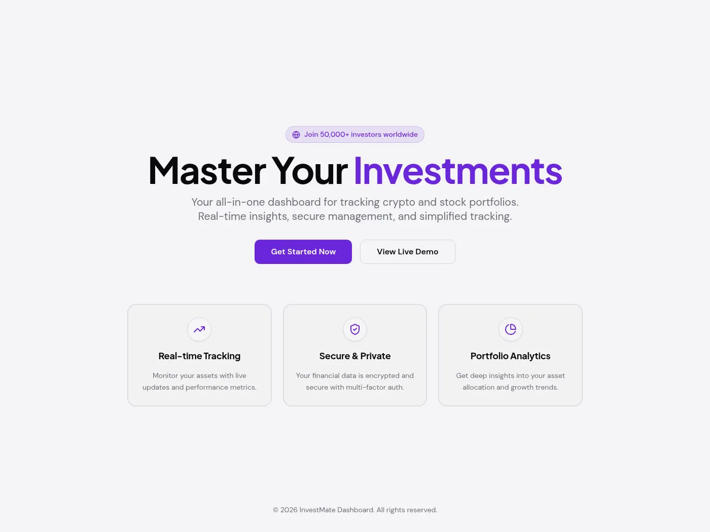 InvestMate Dashboard