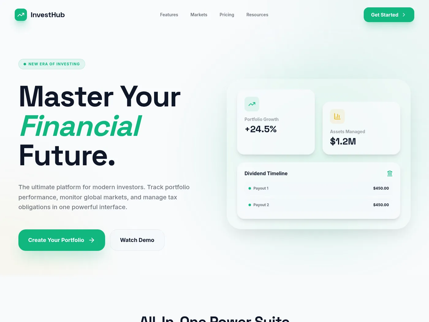 Modern Investment Dashboard