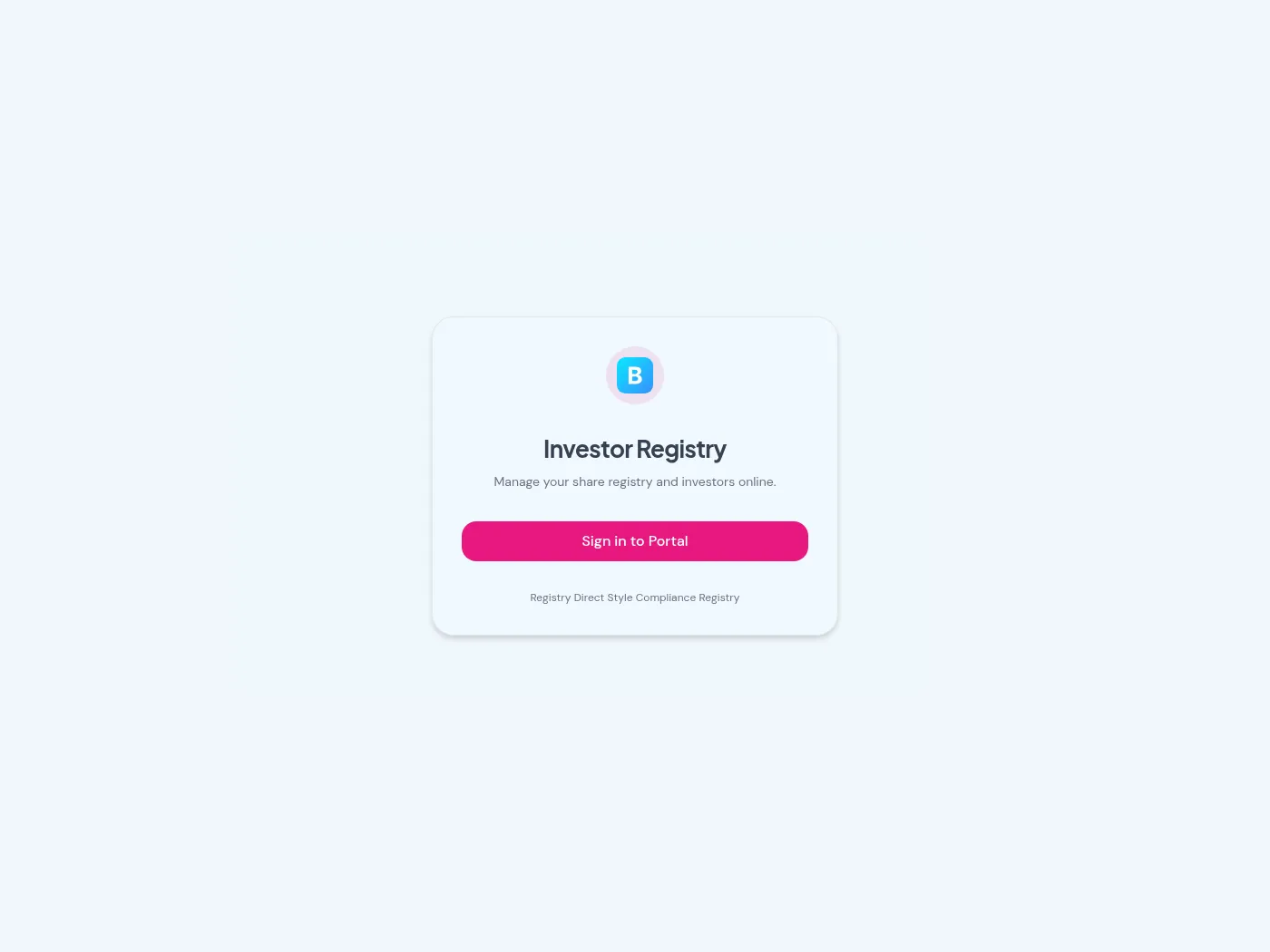 Investor Registry Platform