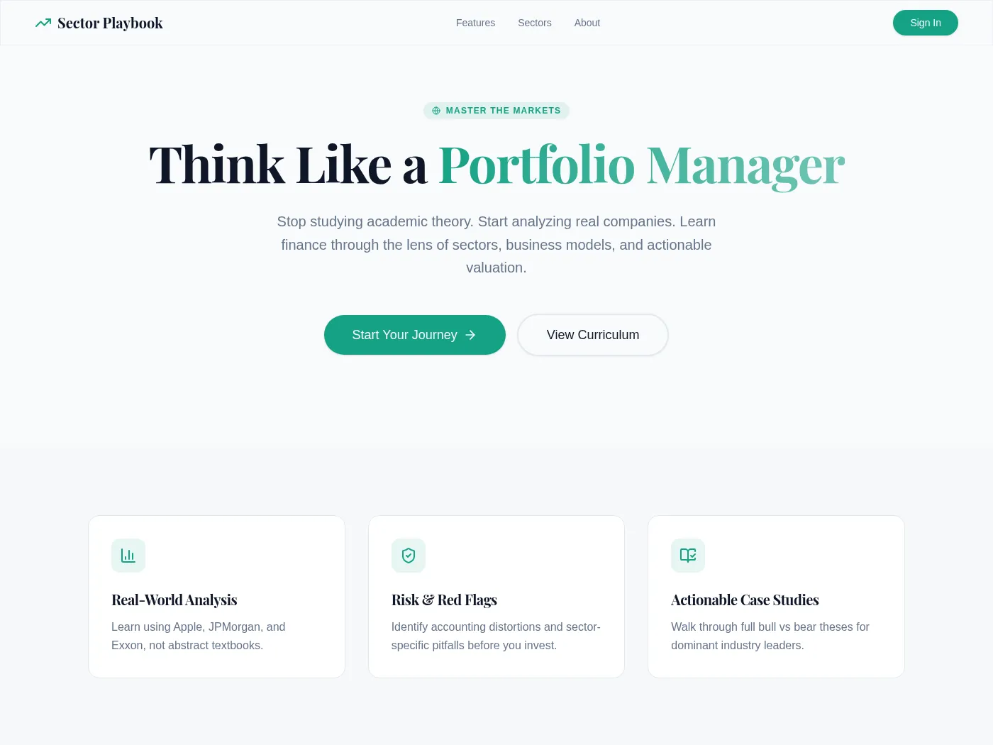 Investor's Sector Playbook