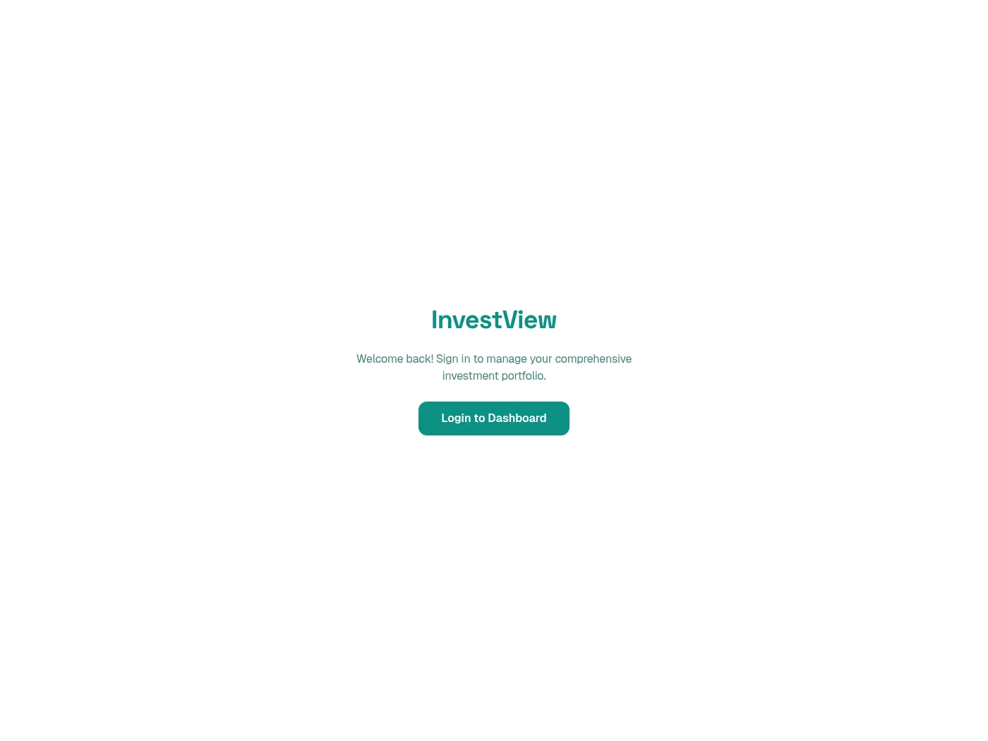InvestView Dashboard