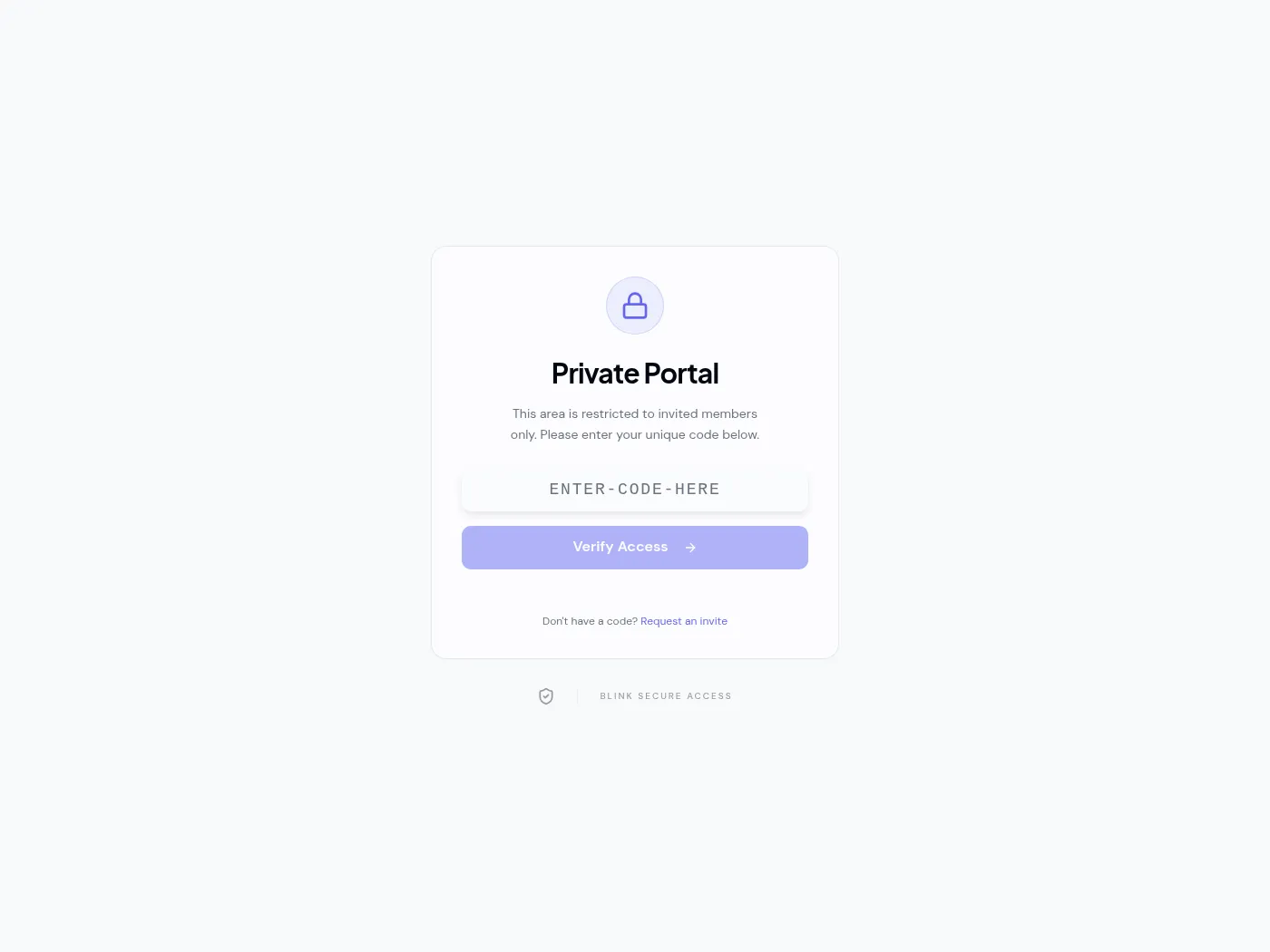 Invite Code Portal