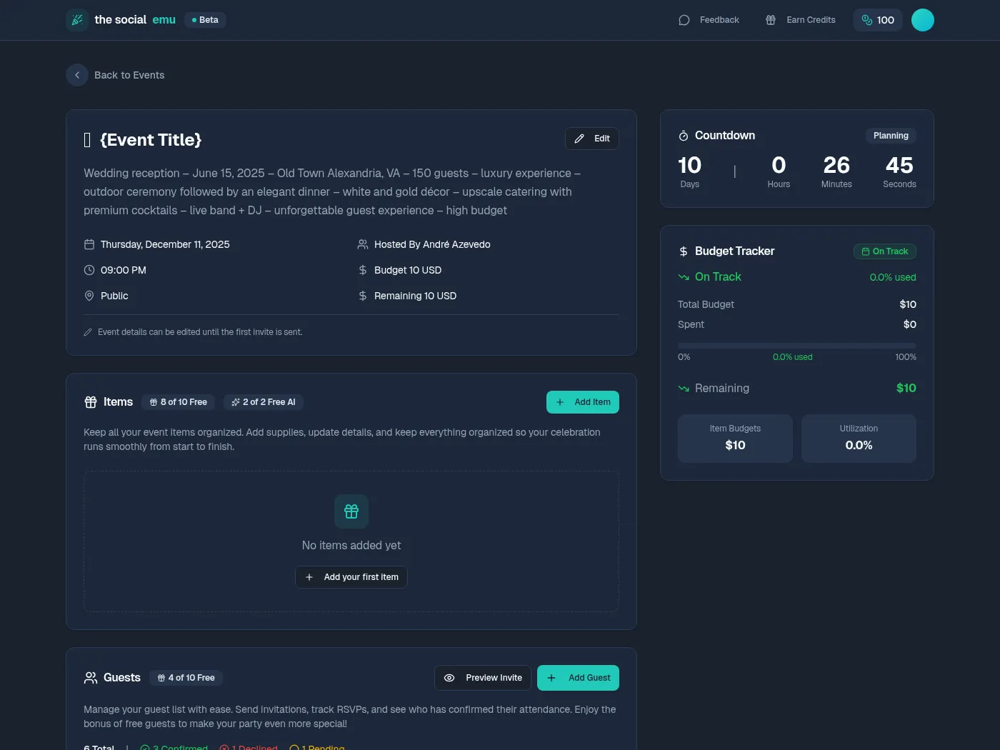 Theme Invite Editor