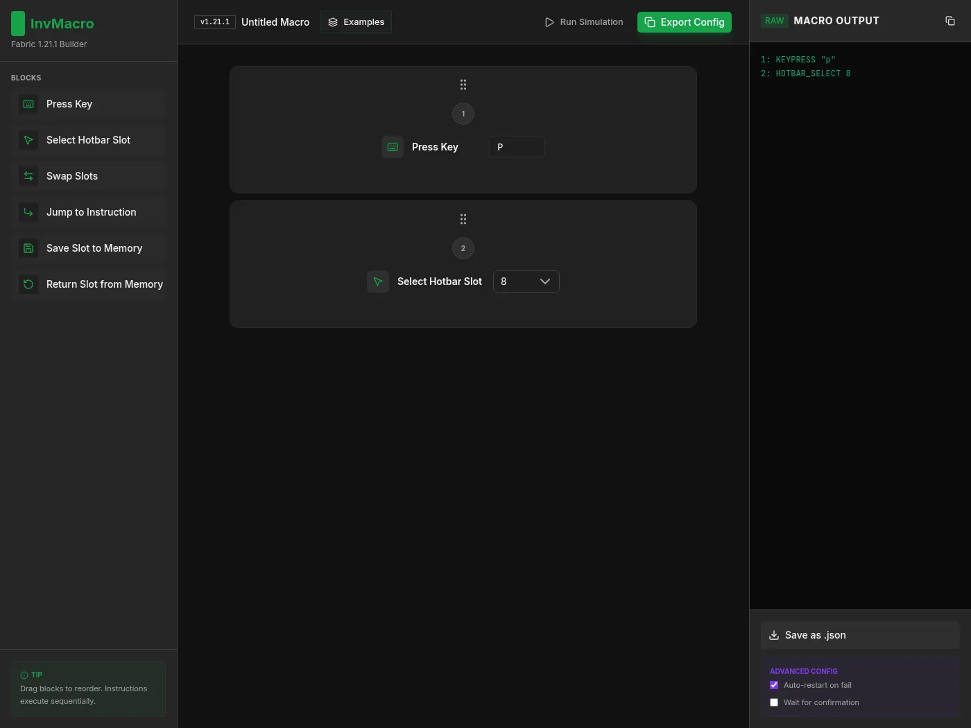 InvMacro Builder Mod