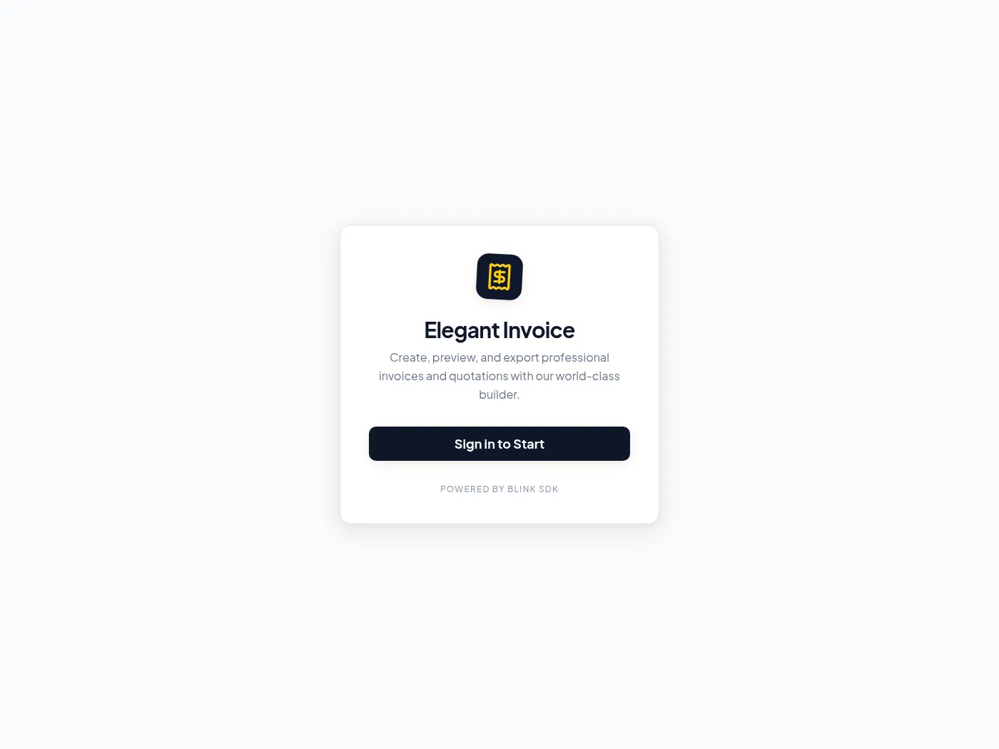 Elegant Invoice Builder