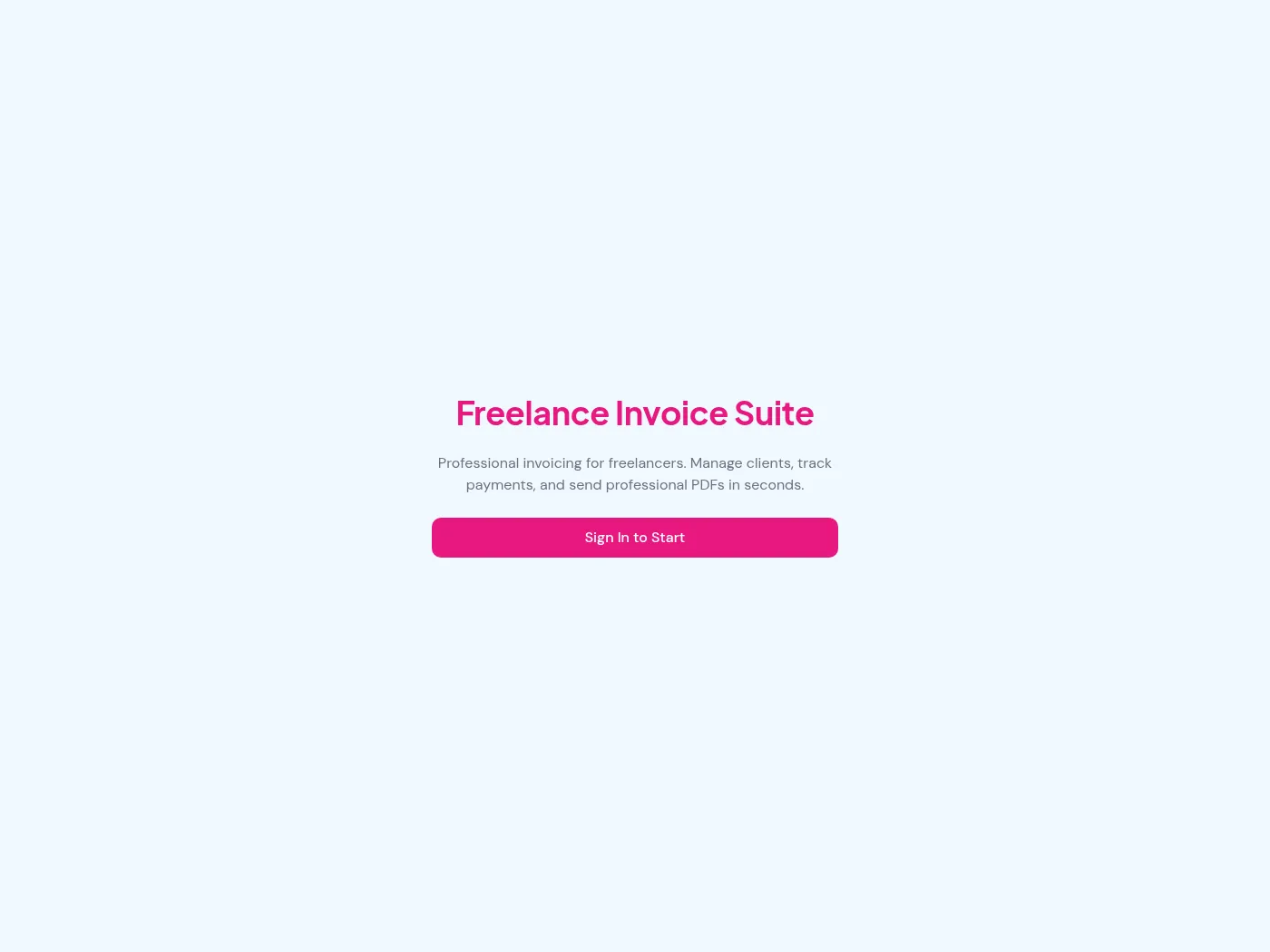 Freelance Invoice Suite