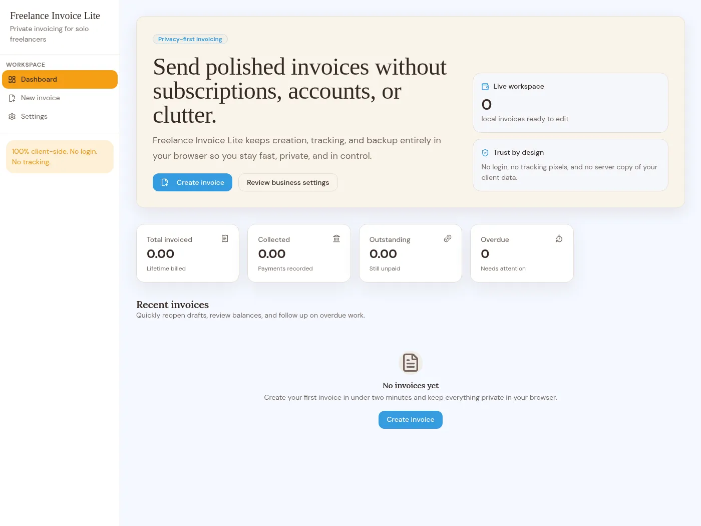 Freelance Invoice Lite
