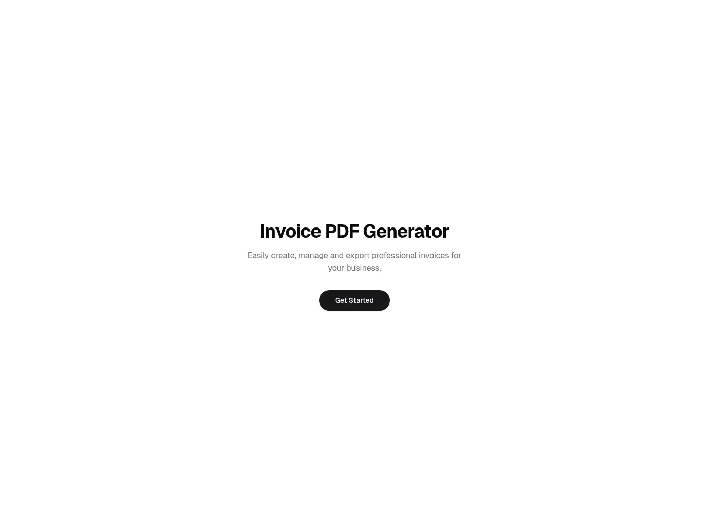 Invoice PDF Generator