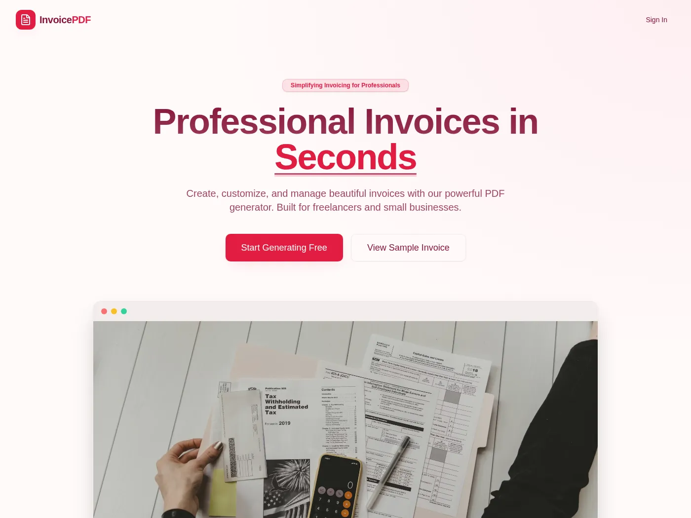 Invoice PDF Generator