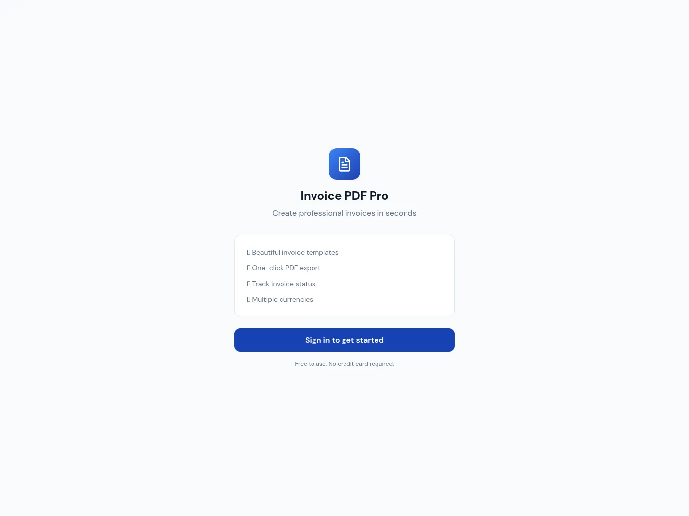 Invoice PDF Pro