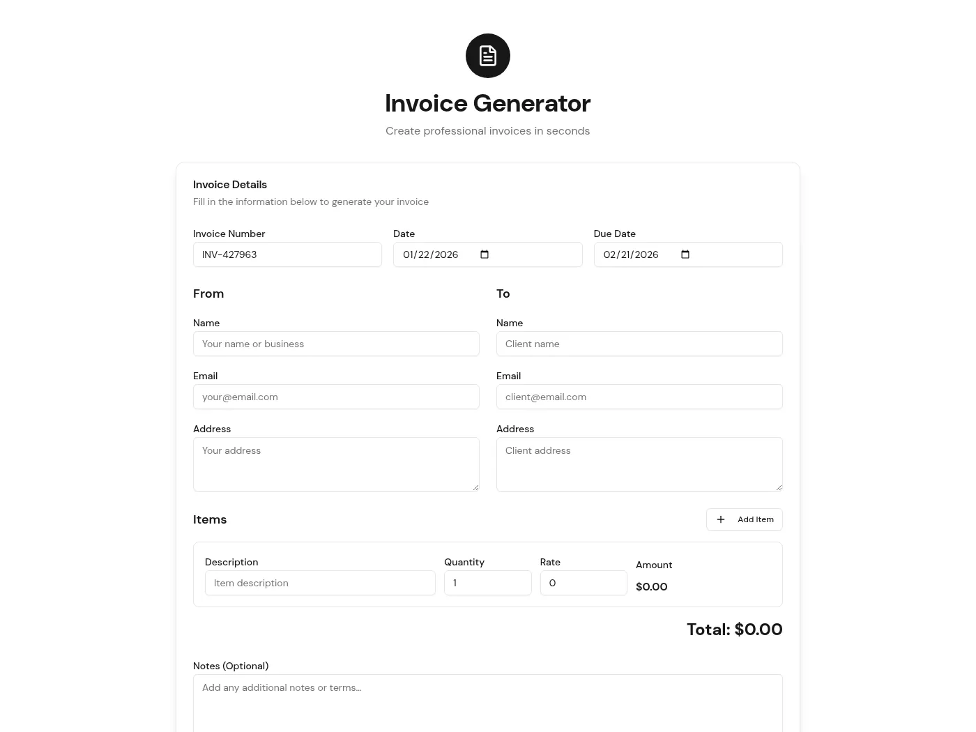 Invoicely Generator