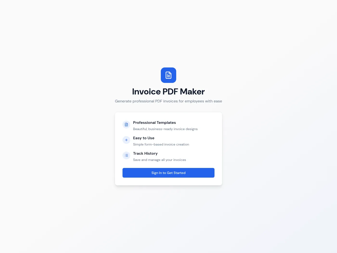 Invoice PDF Maker