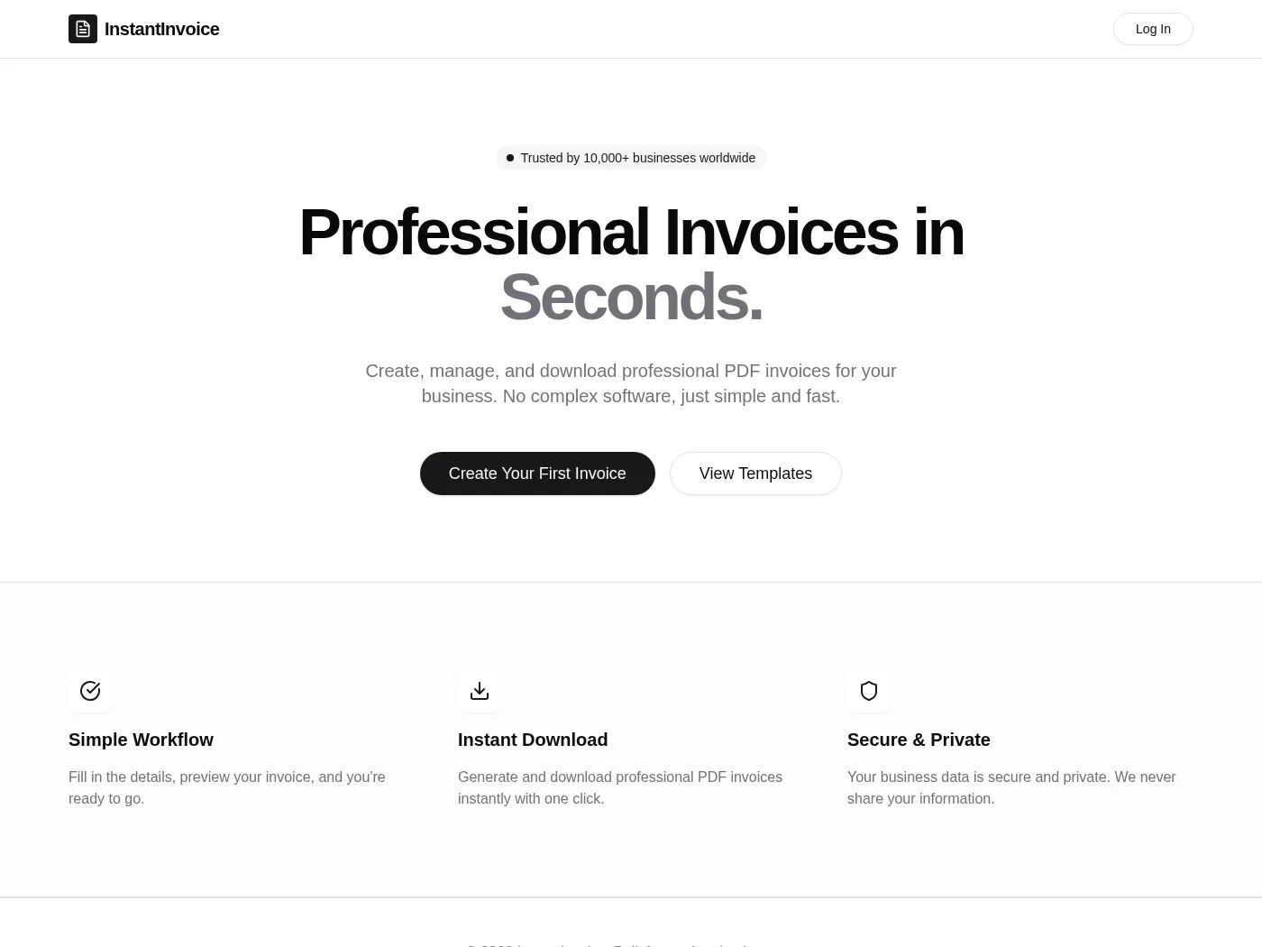 Instant Invoice Generator First Project