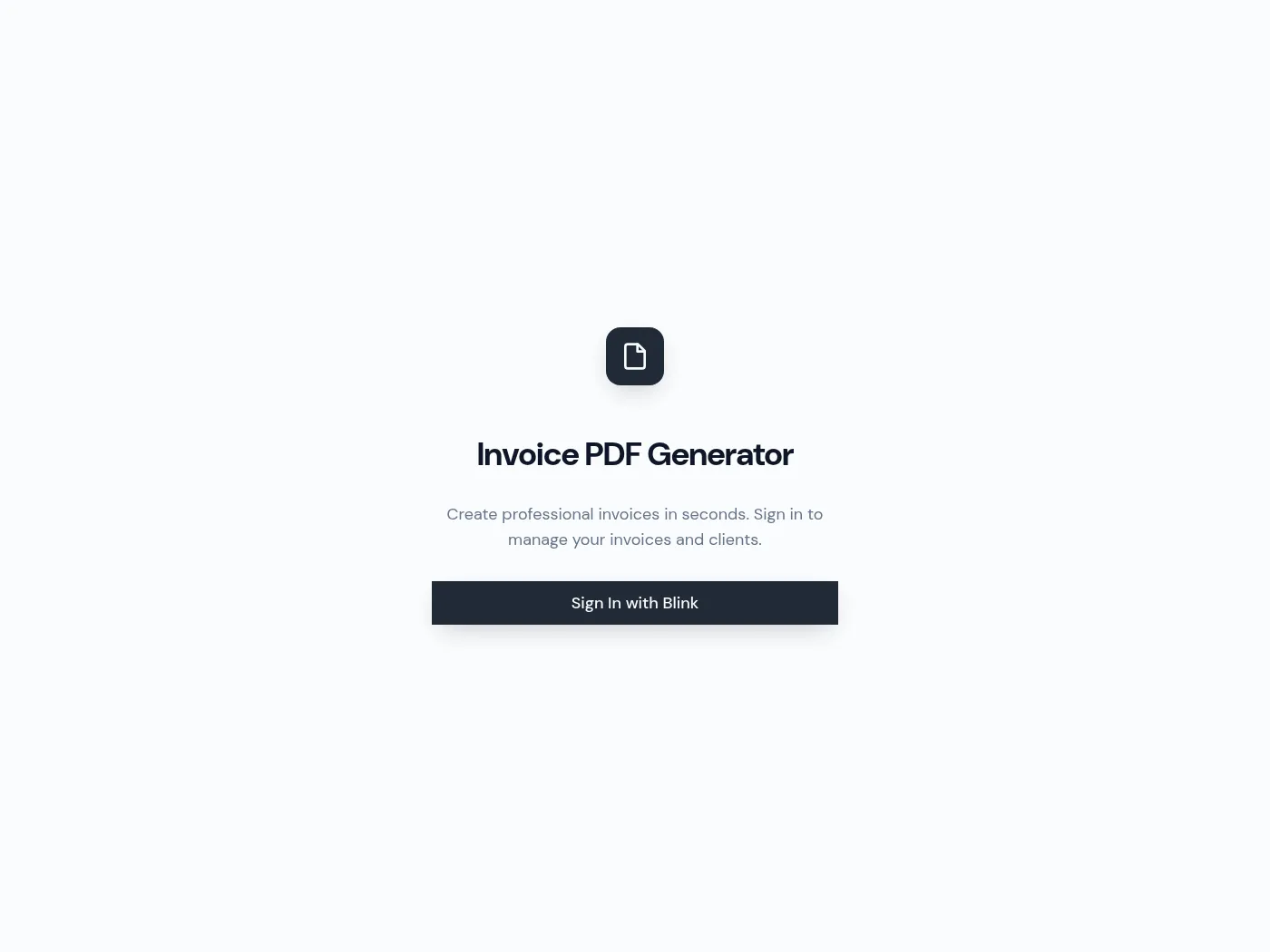 Invoice PDF Generator