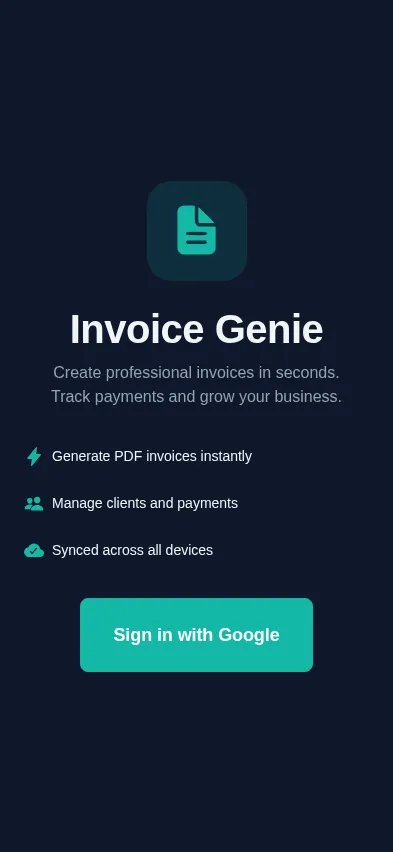 Invoice Genie App