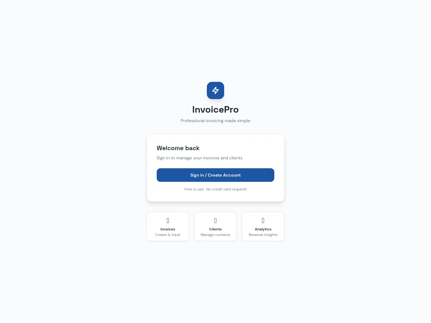 InvoicePro Dashboard